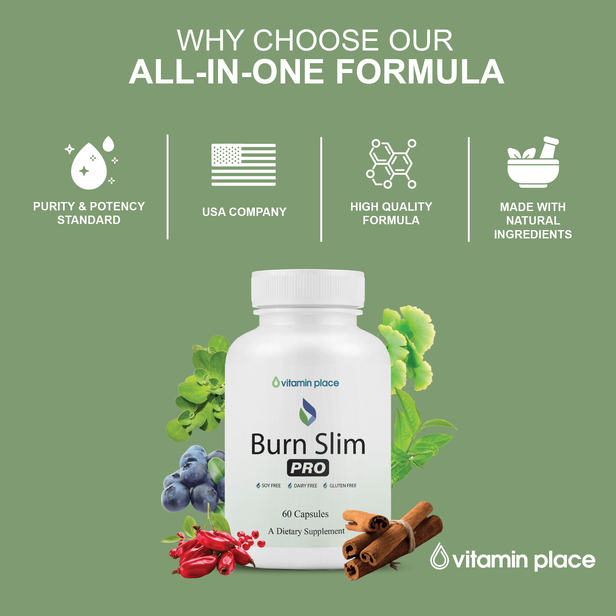 Burn Slim Pro Capsules – Weight Support | Vitamin-Place – Vitamin Place