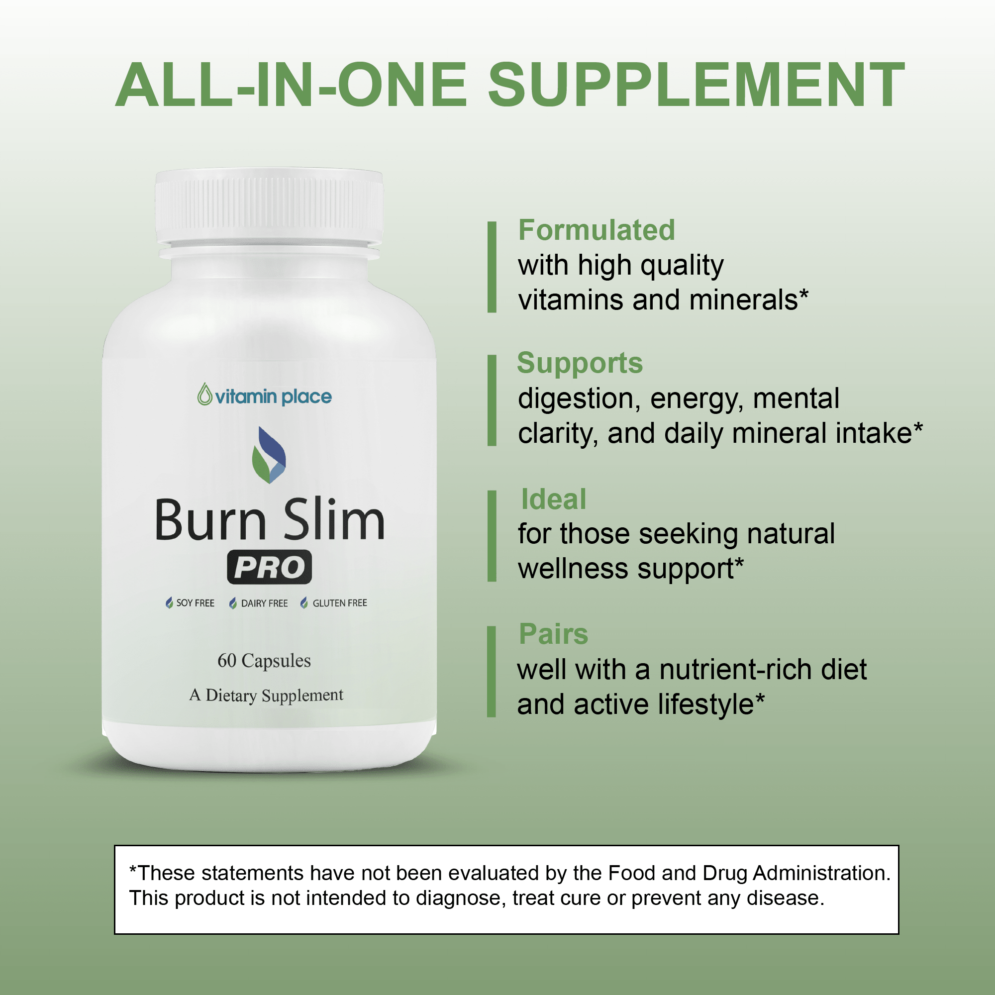Burn Slim Pro Capsules – Weight Support | Vitamin-Place – Vitamin Place